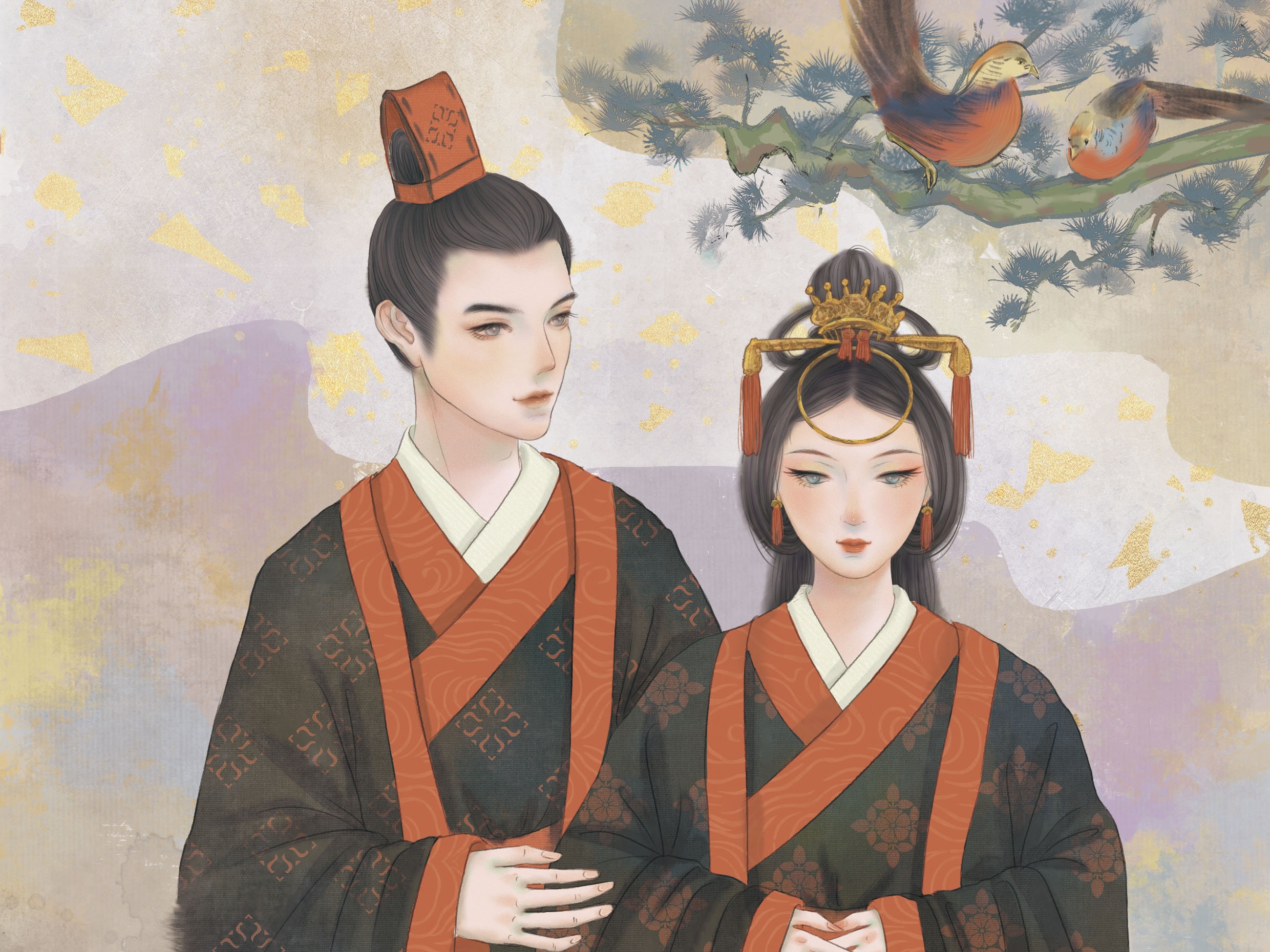 《诗经》插画——车舝_爪子呀ZHUAZI-站酷ZCOOL