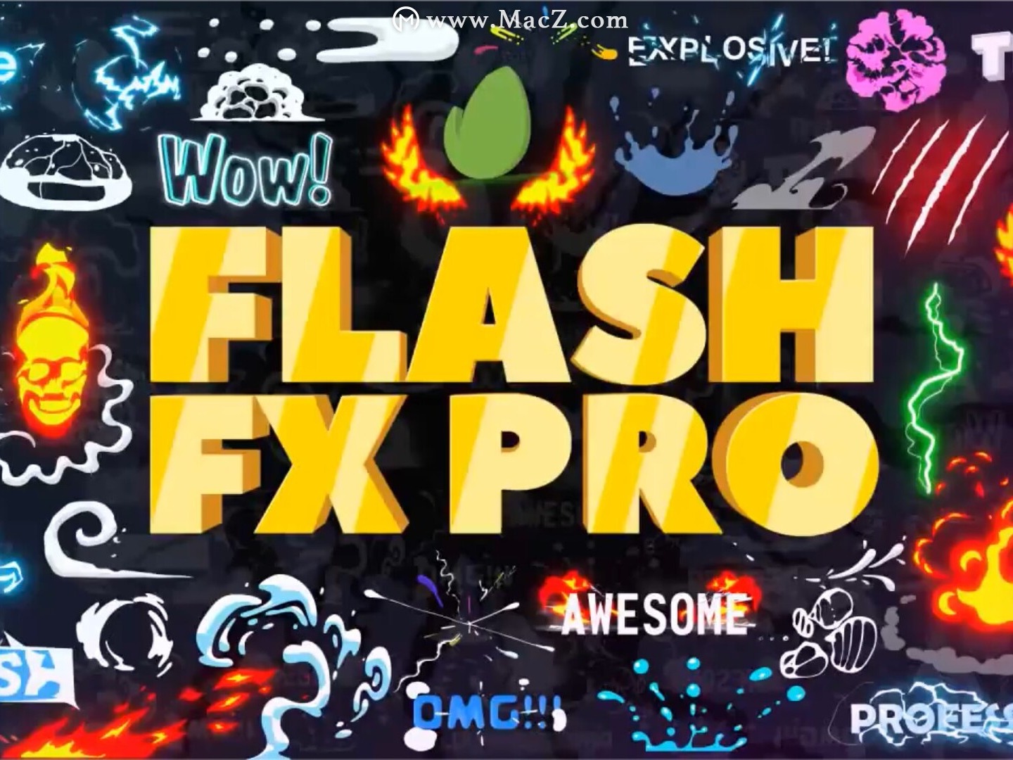 PR脚本预设：动漫火焰能量文字标题LOGO转场MG动画元素包 Flash FX Pro For Premiere_醉舞千年杯莫停-站酷ZCOOL