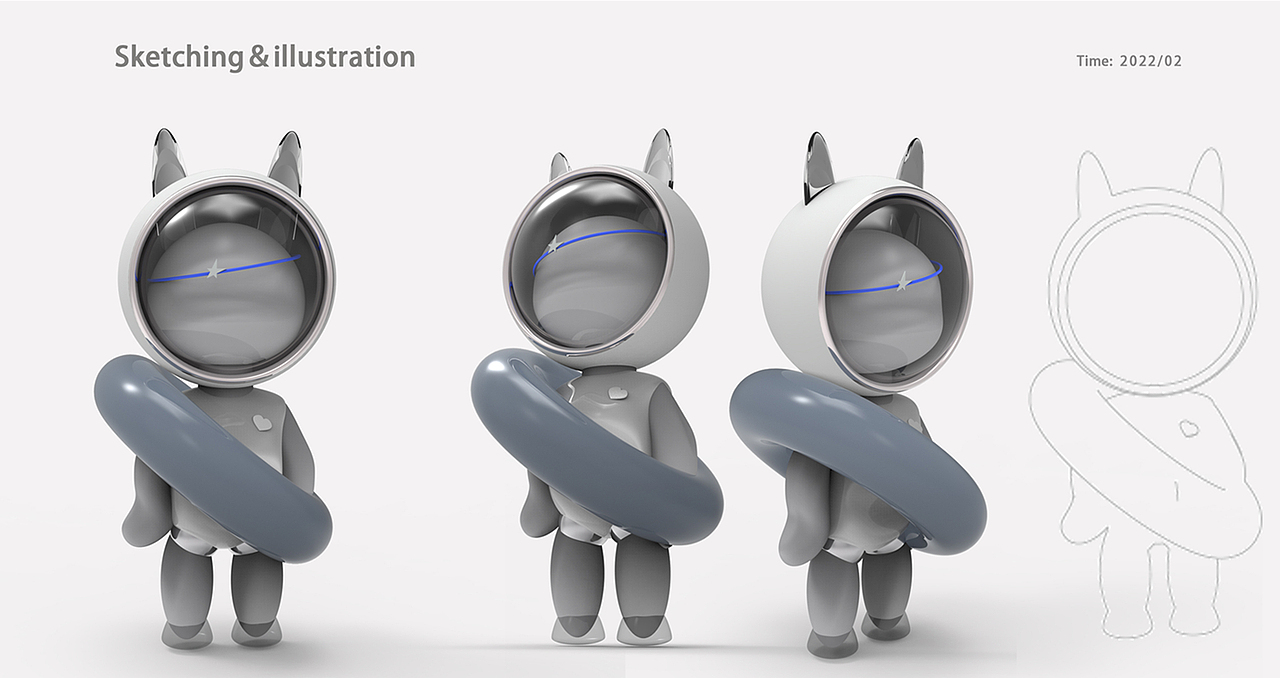 流浪的兔子x立体IPx孤独的星星_稚鱼呀-站酷ZCOOL