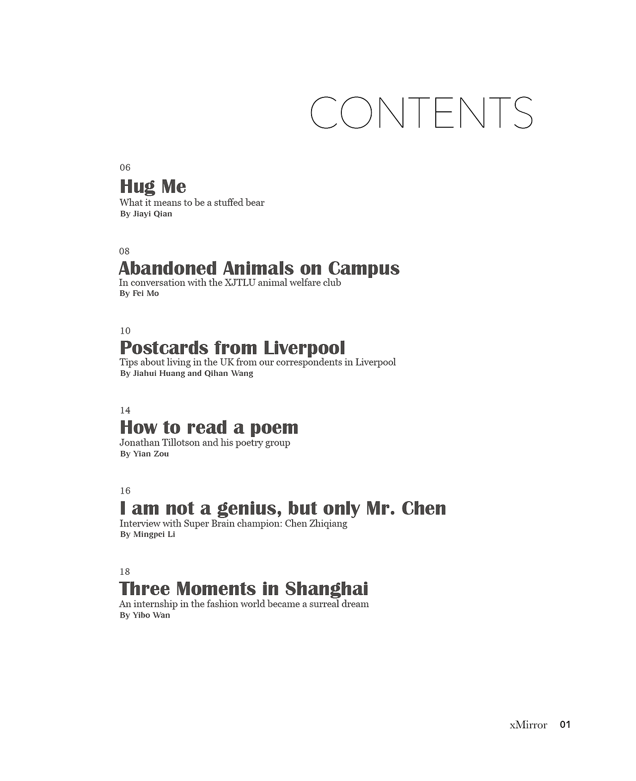 (平面设计）XJTLU Student Magazine 01_Vera_Zhu-站酷ZCOOL