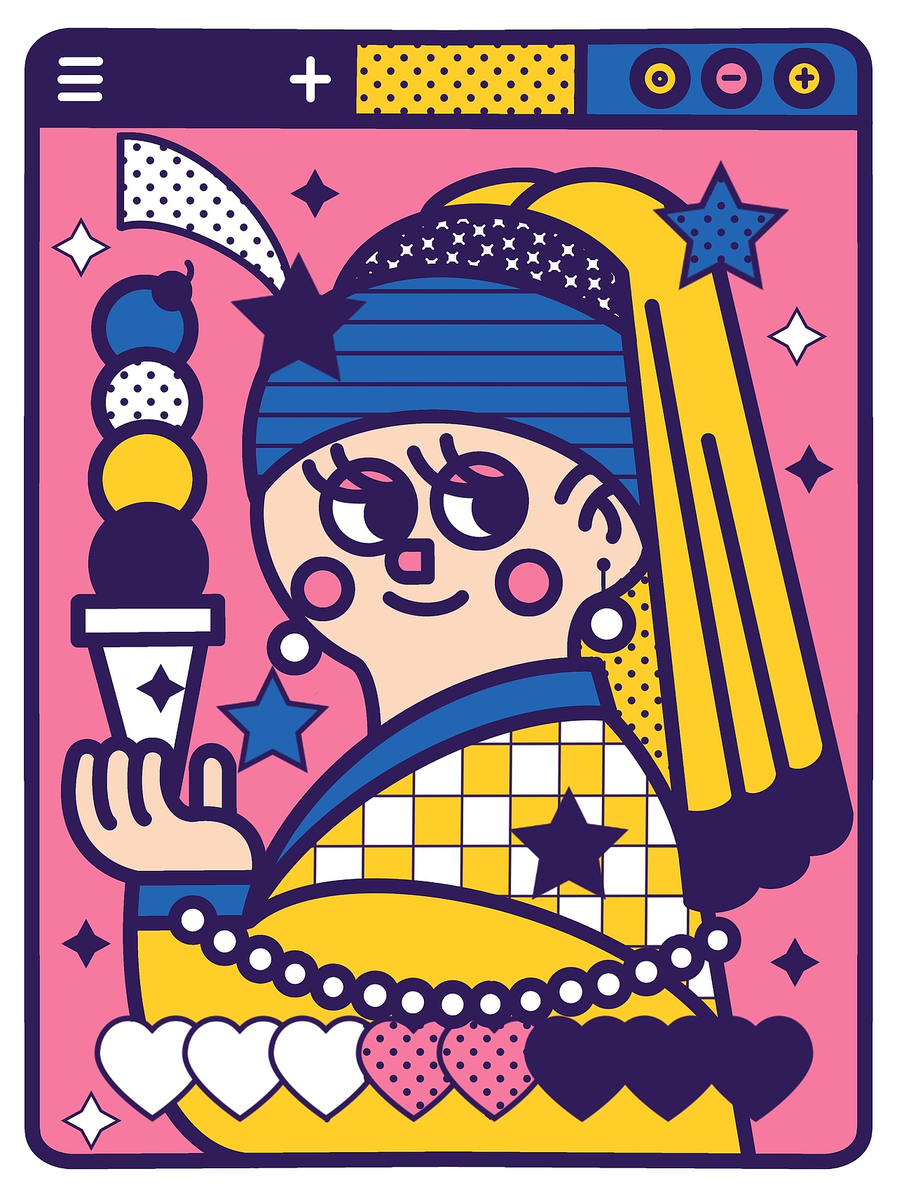 世界名画插画再创作_余牧童ISA-站酷ZCOOL