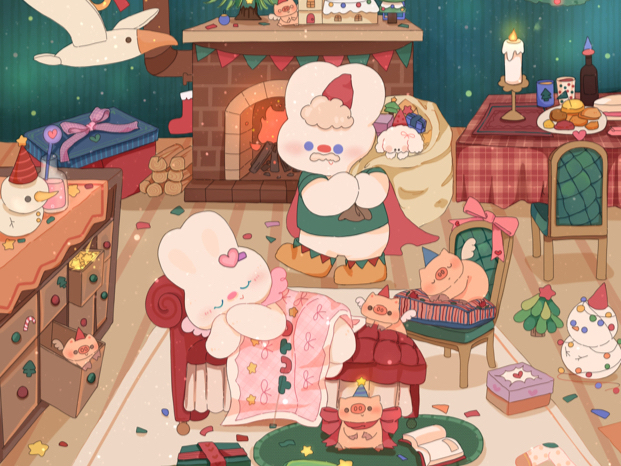 TT和UU的圣诞节🎄_猫猫的晴天-站酷ZCOOL