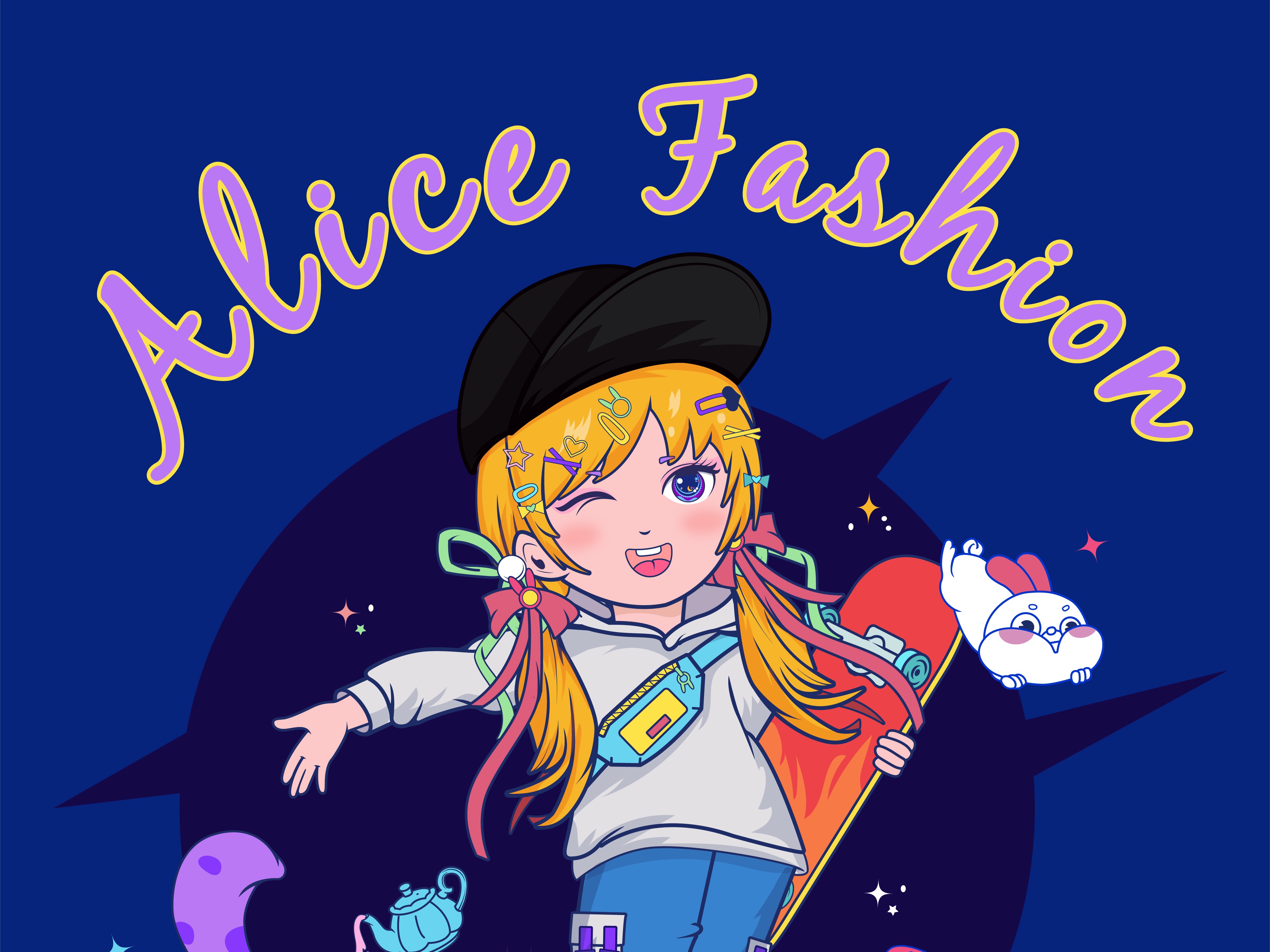 ALICE同人# 潮流插画# _蜗牛小笙-站酷ZCOOL