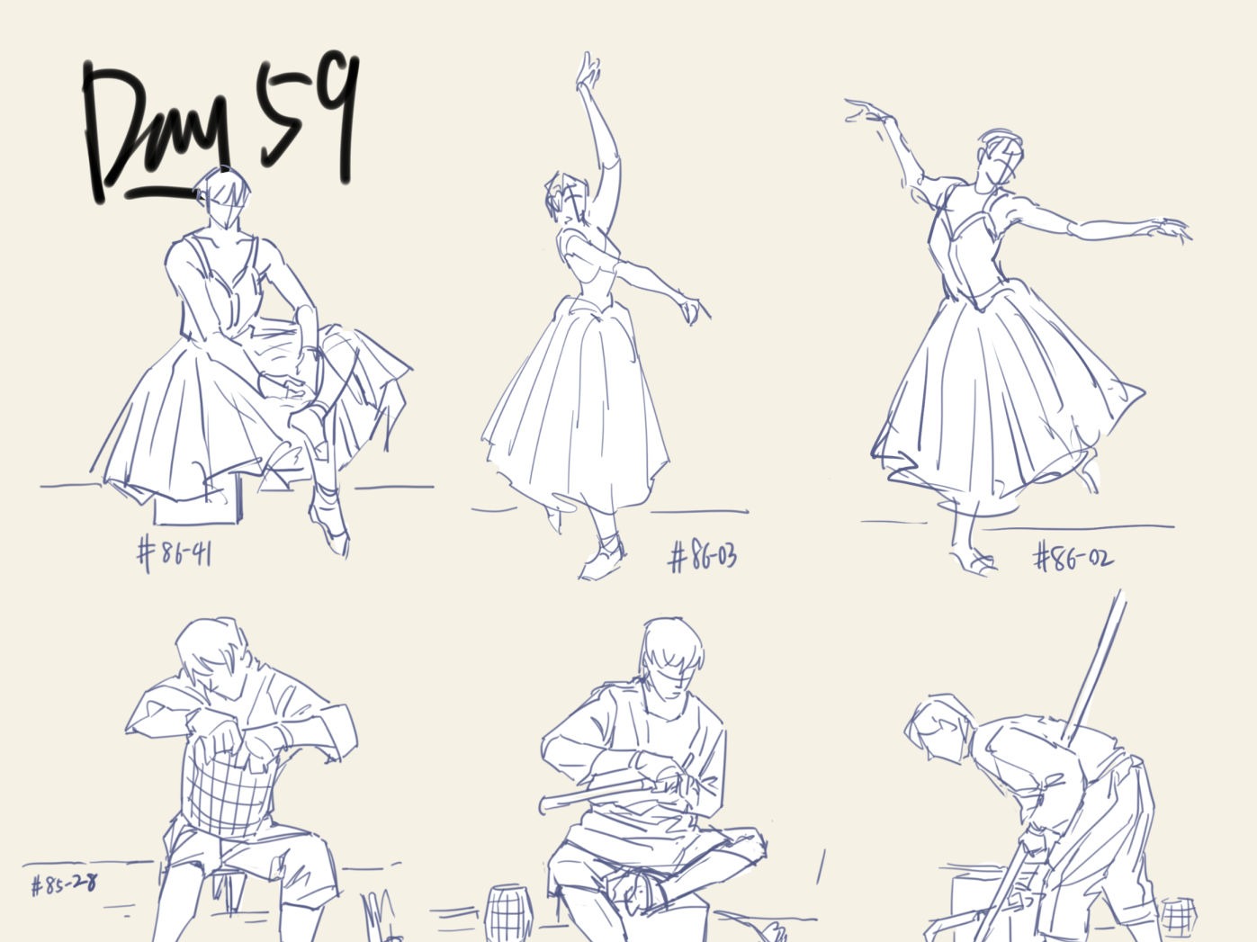 Day59 @速写班长 #速写60天挑战赛# _一语四字-站酷ZCOOL