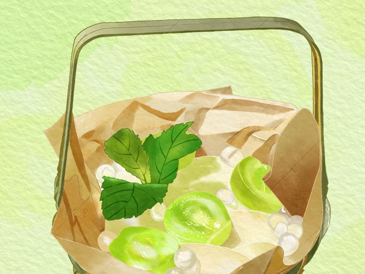 iPad手绘插画｜冰豆花｜夏日解暑必备_糖泡泡hazel-站酷ZCOOL