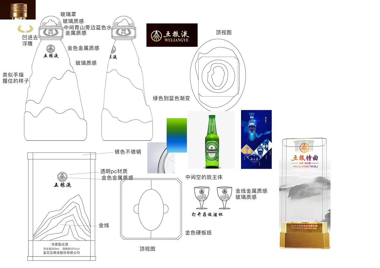 五粮液创意包装设计-绿水青山_飞飞飞儿1212-站酷ZCOOL