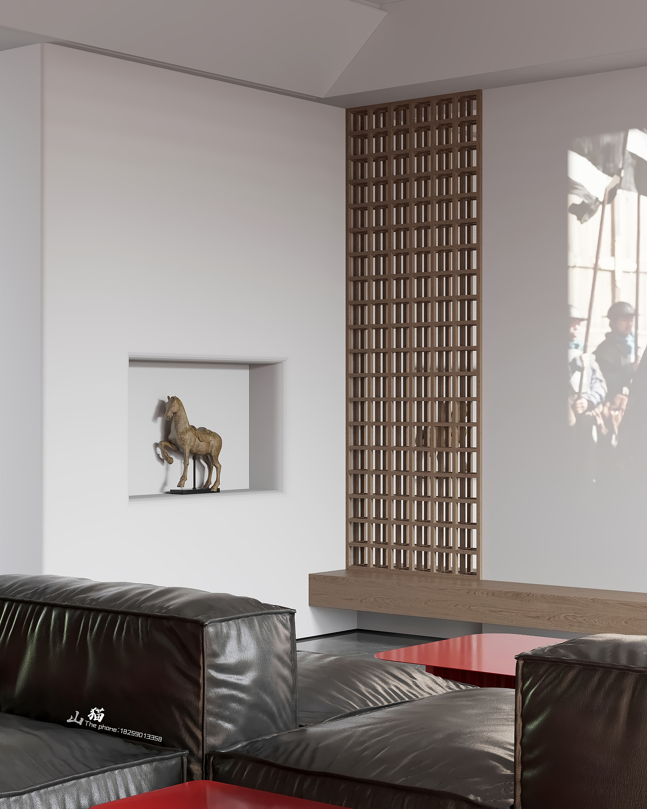 客厅—黑-红-白_山猫视觉-站酷ZCOOL