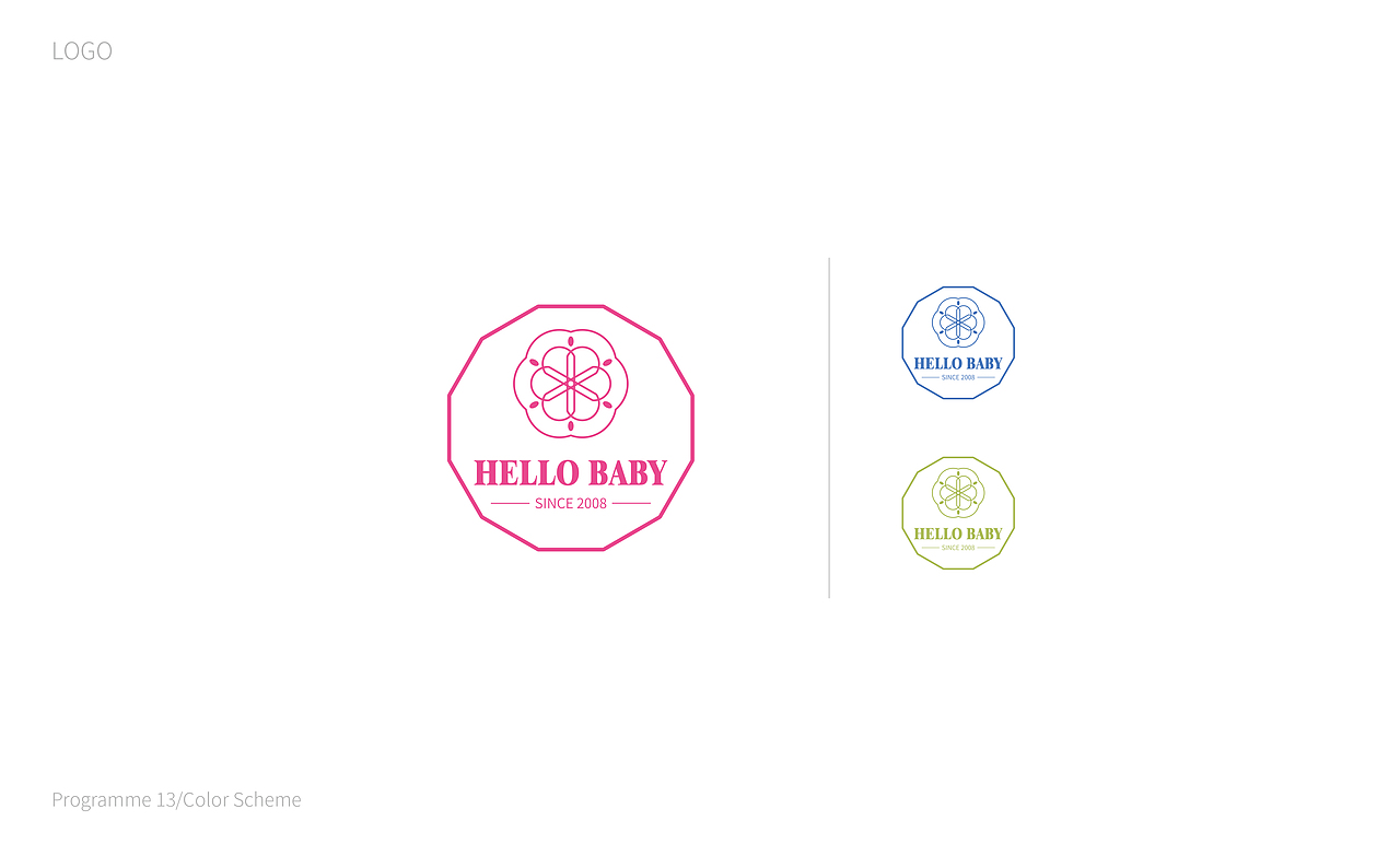 HELLO BABY 卡通LOGO方案设计|平面|Logo|VV熊_原创作品-站酷ZCOOL