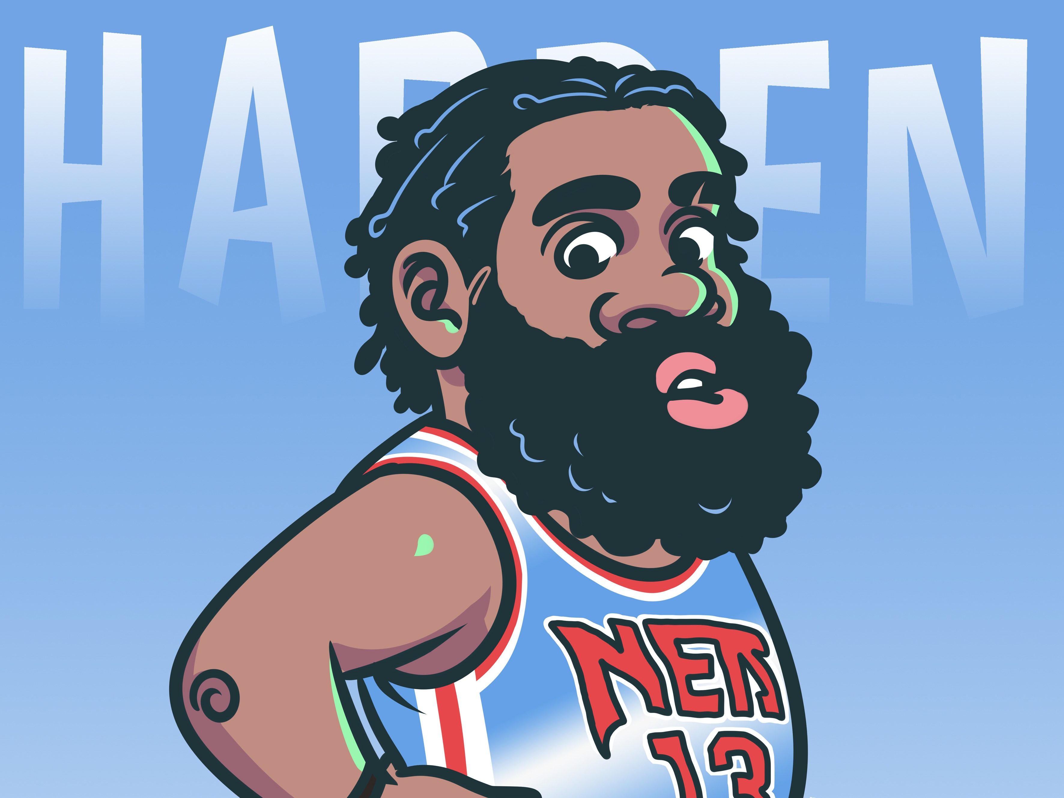 篮网哈登小肥登_ZH_辉太懒-站酷ZCOOL