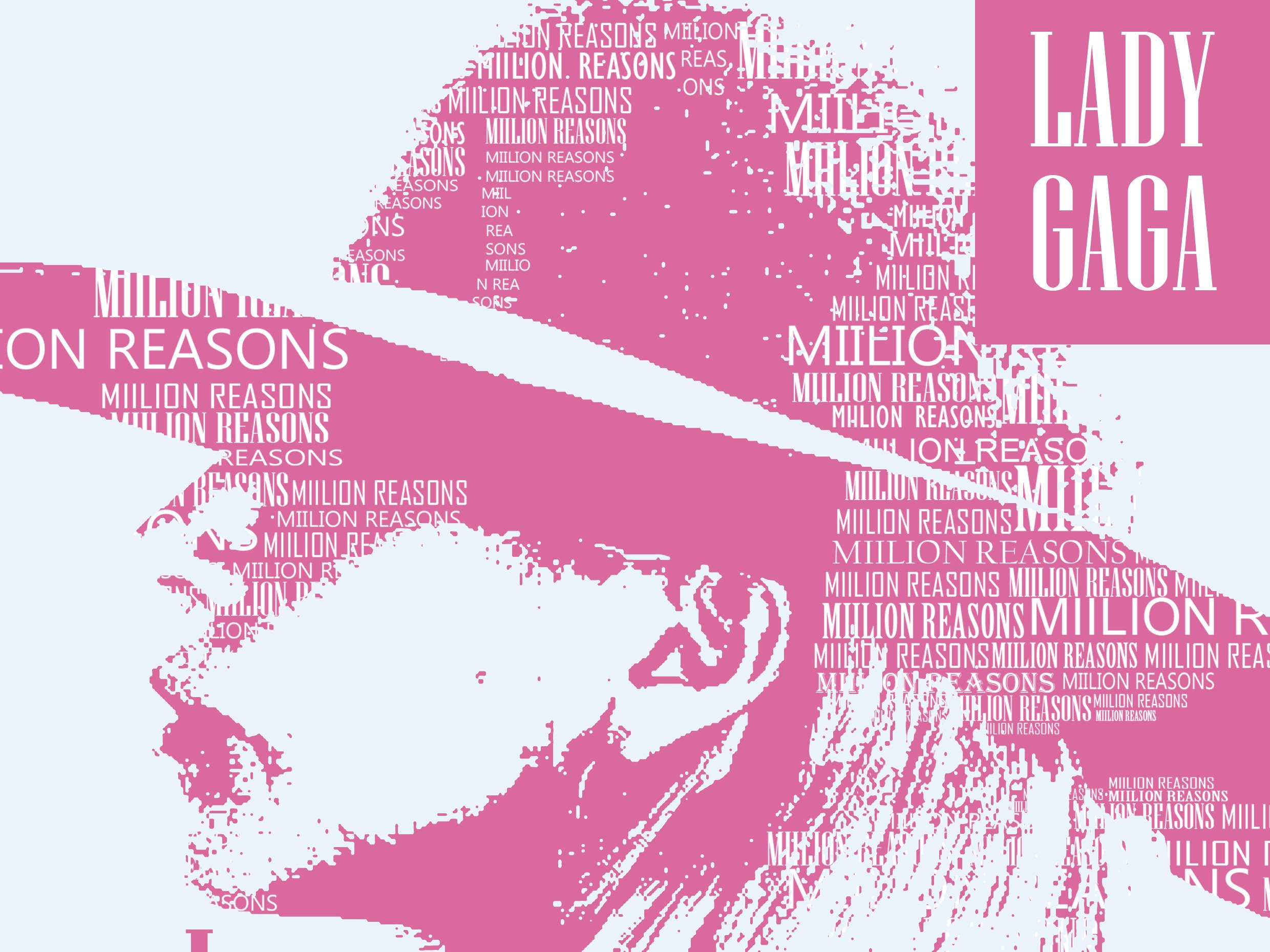 没有谁比谁容易Lady Gaga《Million Reasons》分享&海报设计_听音乐学设计-站酷ZCOOL