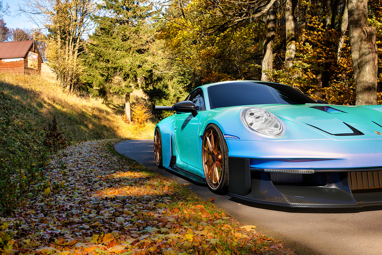 Porsche 渲染练习_BigWang王-站酷ZCOOL