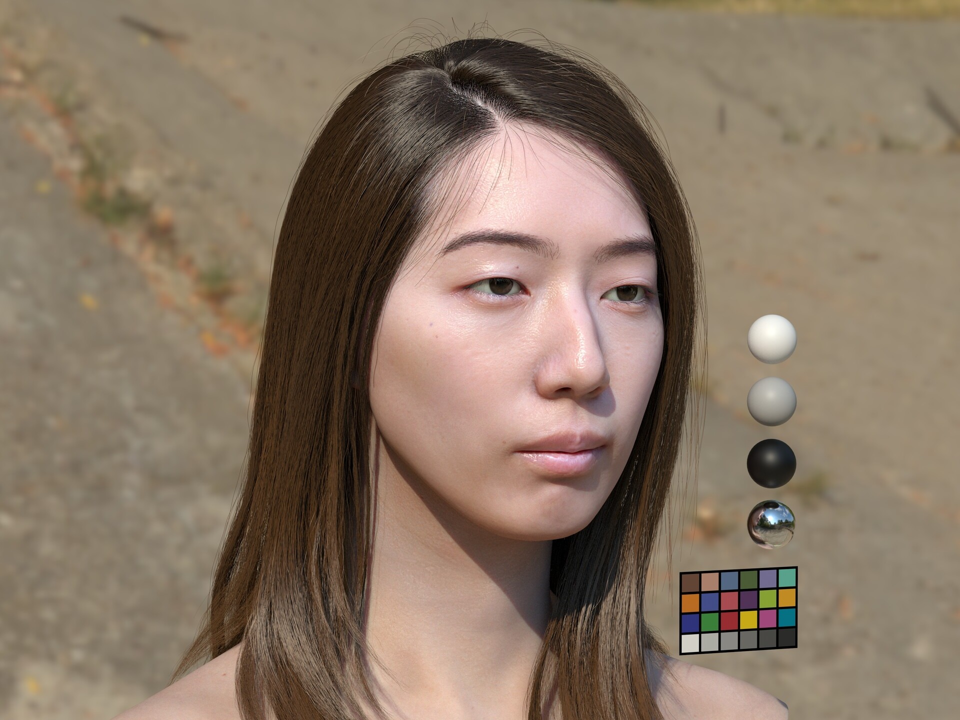 女性皮肤练习(虚拟偶像技术基础)_lambert_chen-站酷ZCOOL