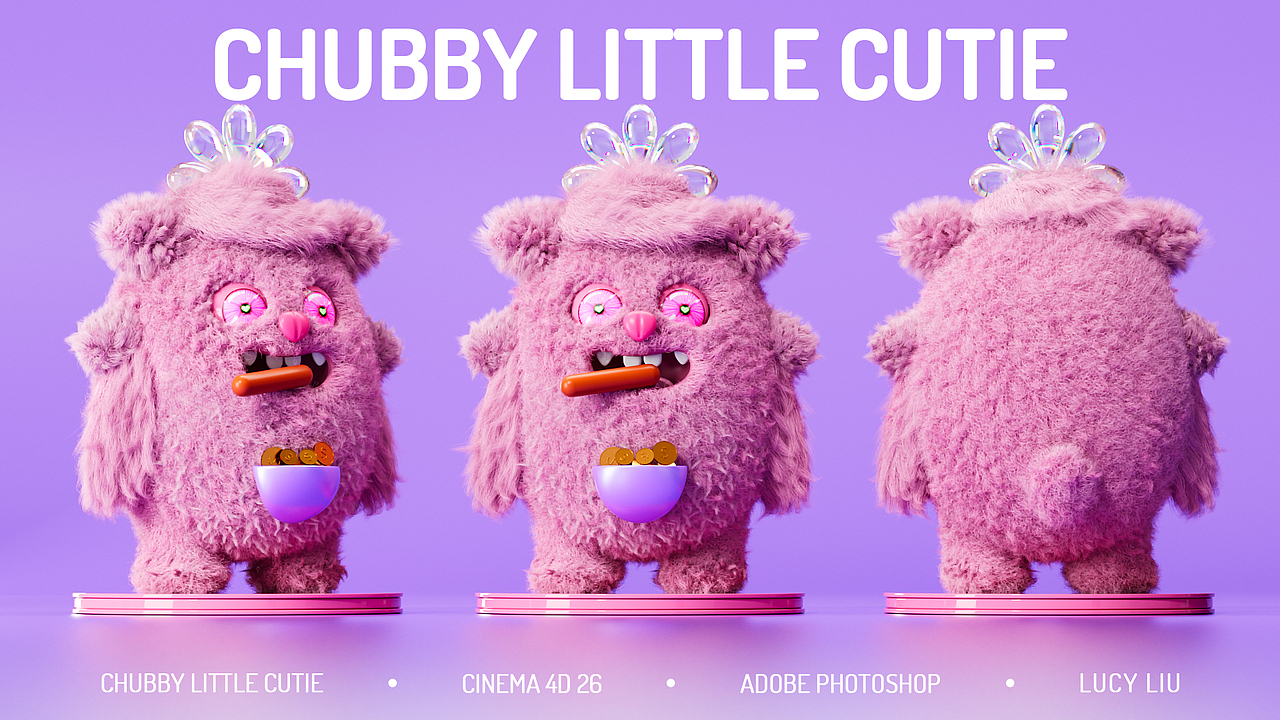 IP建模渲染（毛发渲染）_lucyliu66-站酷ZCOOL