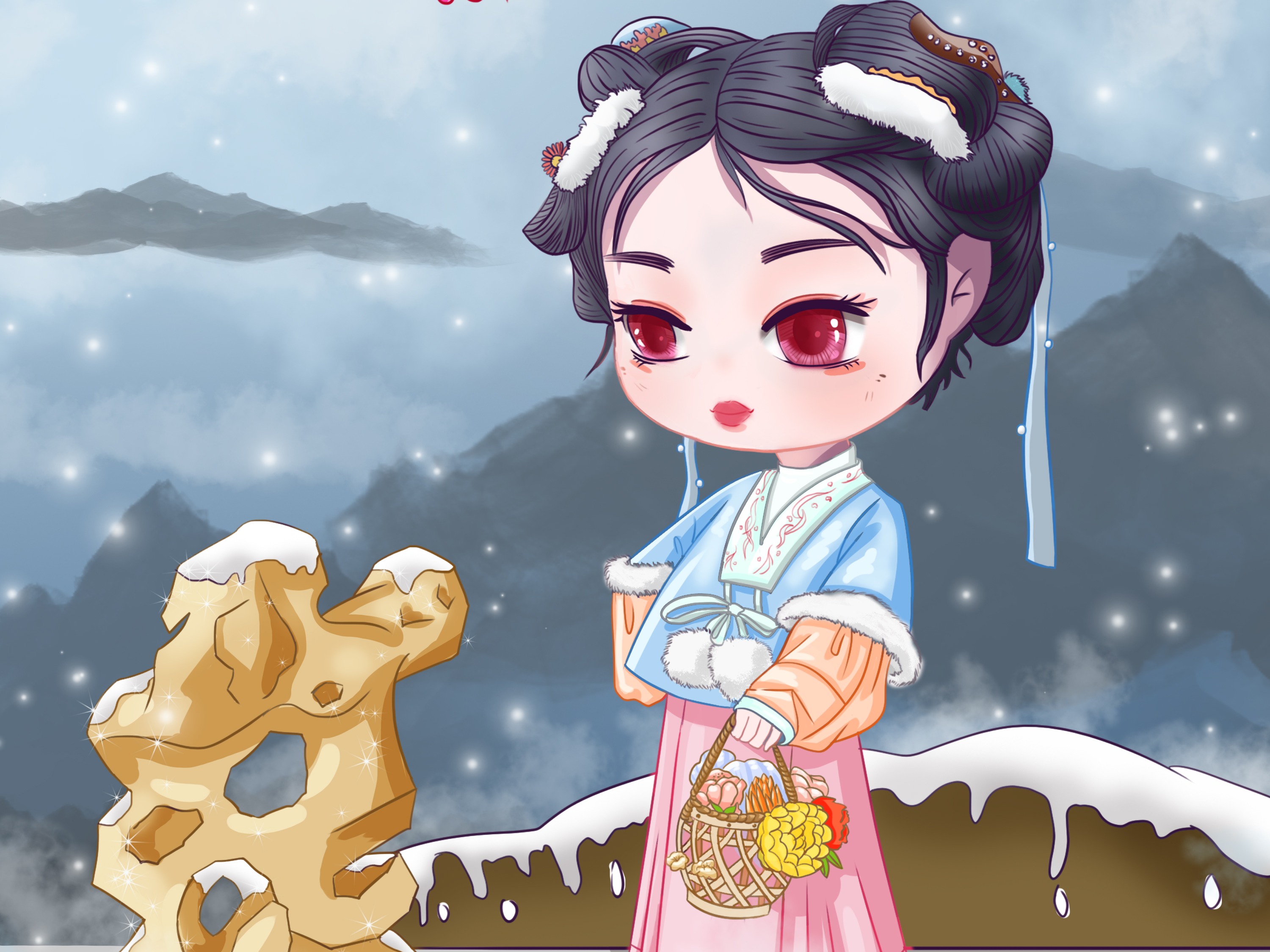 Q版妹子原创_流奶与蜜鸭-站酷ZCOOL