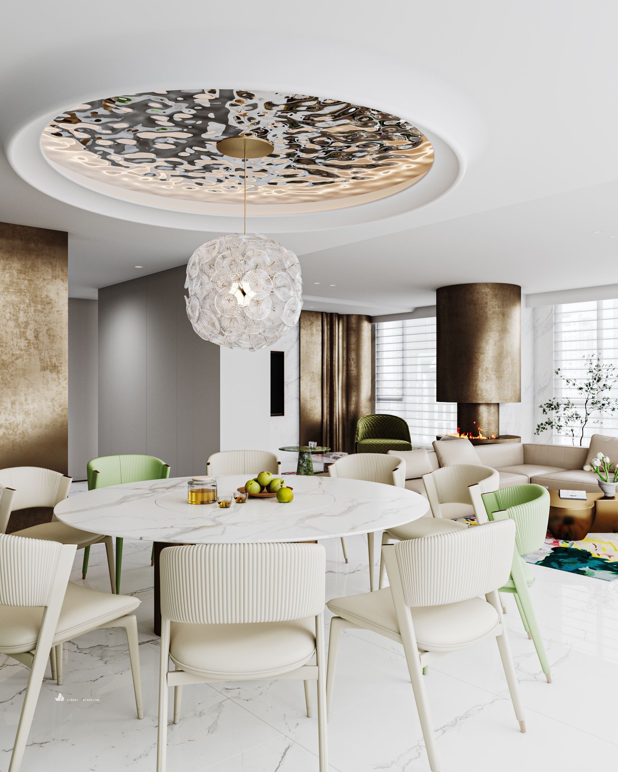 现代客厅_金该效果图官方账-站酷ZCOOL