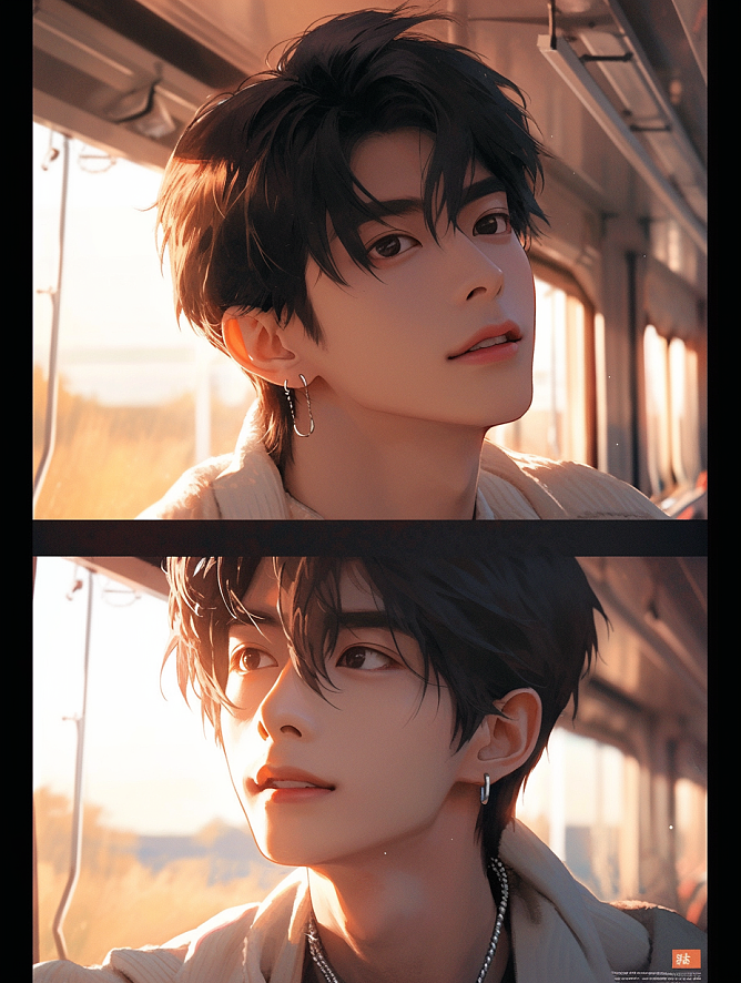 029期｜Midjourney Niji 咒语绘图｜虚拟男友3_AIGC小妖-站酷ZCOOL