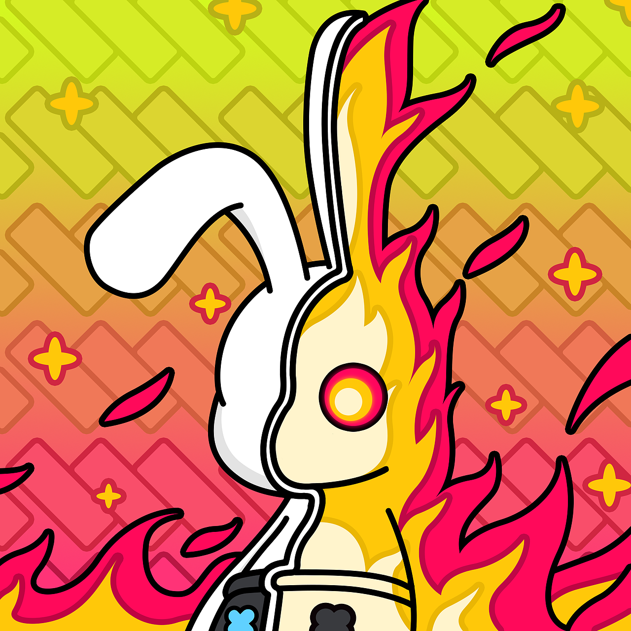 BUNY FAN BUNY兔迷兔半身系列-数字藏品头像_我是你小强哥-站酷ZCOOL