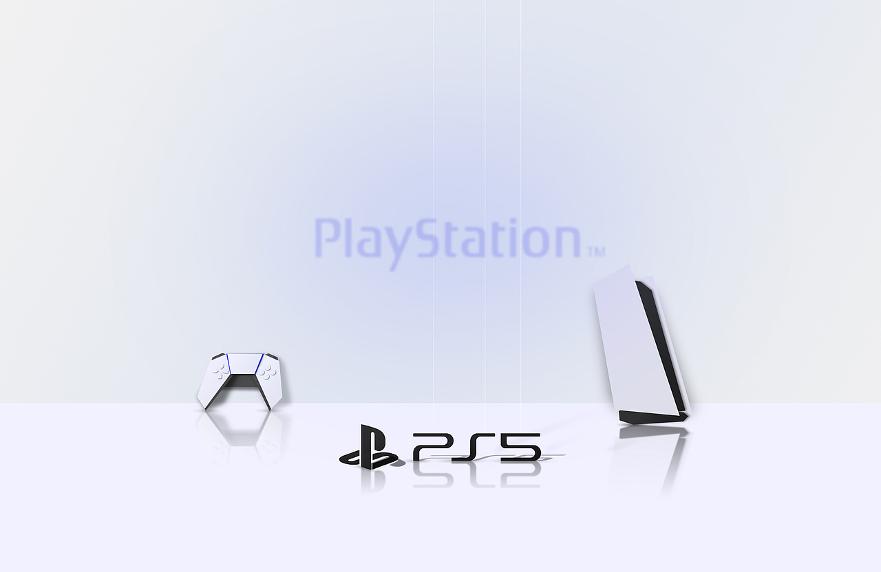 海报设计 PS5 纸片风格海报_zeroCursed-站酷ZCOOL