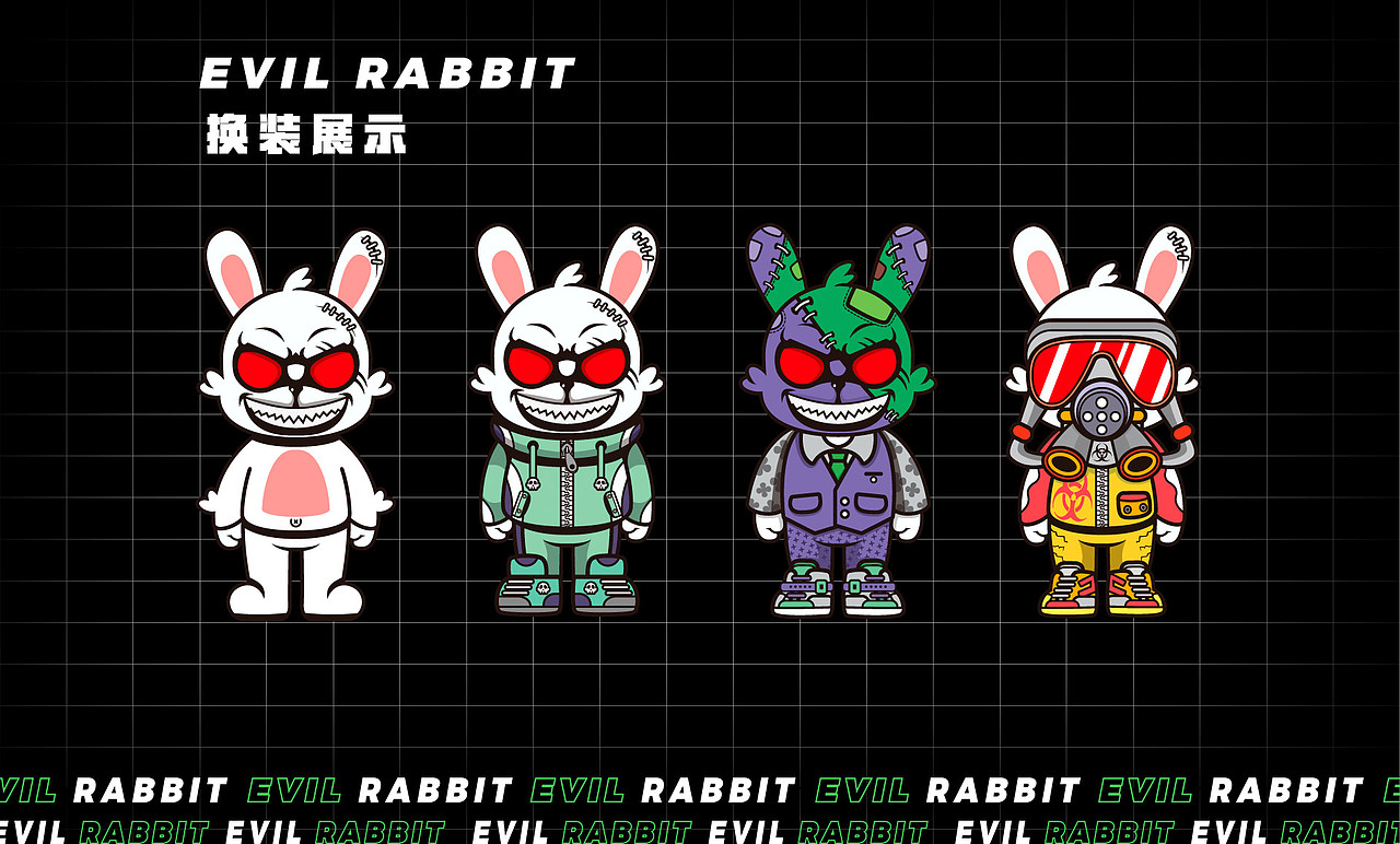 原创潮流ip·EVIL RABBIT|插画|商业插画|ZyouSdesign_原创作品-站酷ZCOOL