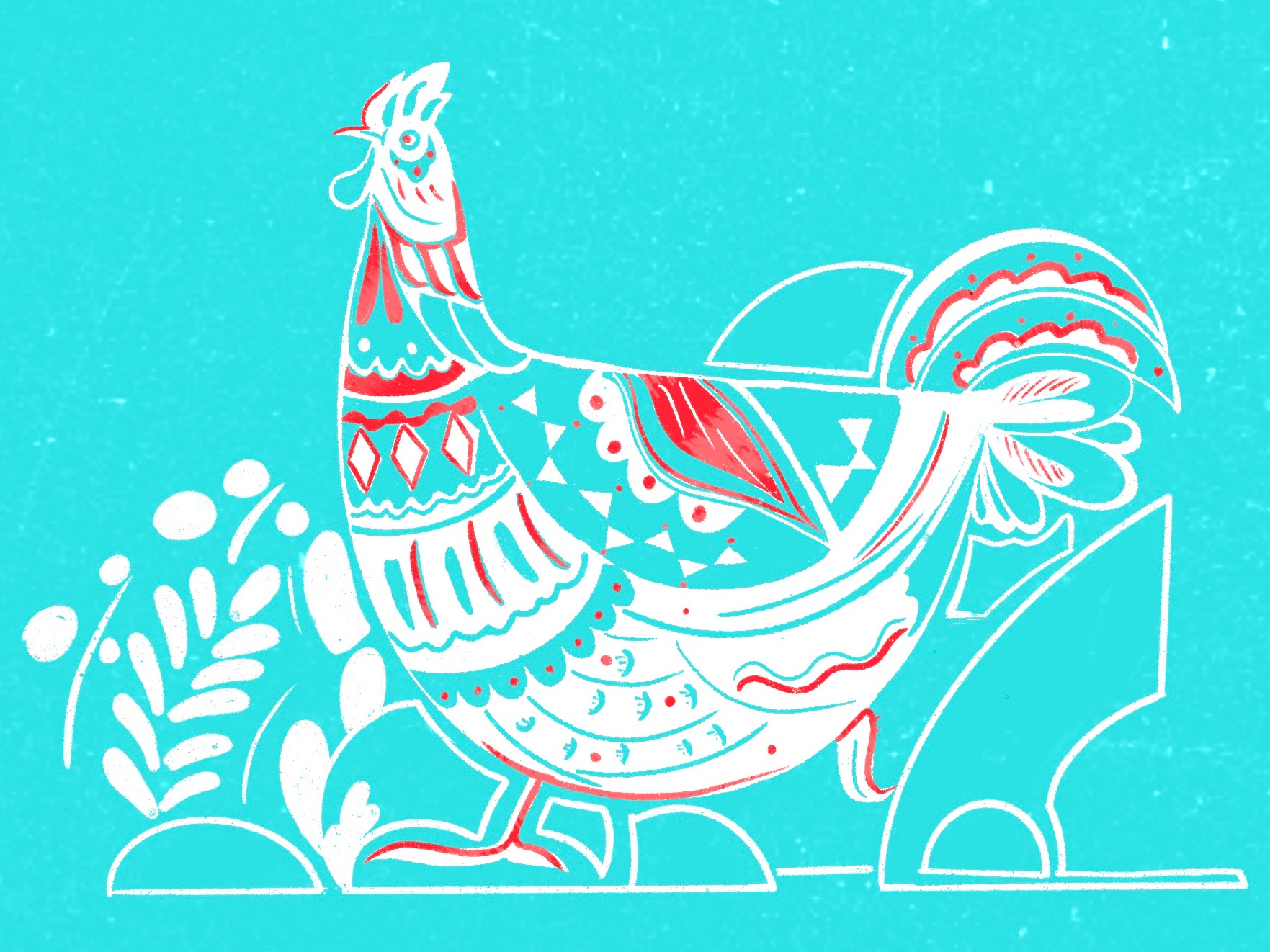 公鸡（临摹）_RAE_LIN-站酷ZCOOL