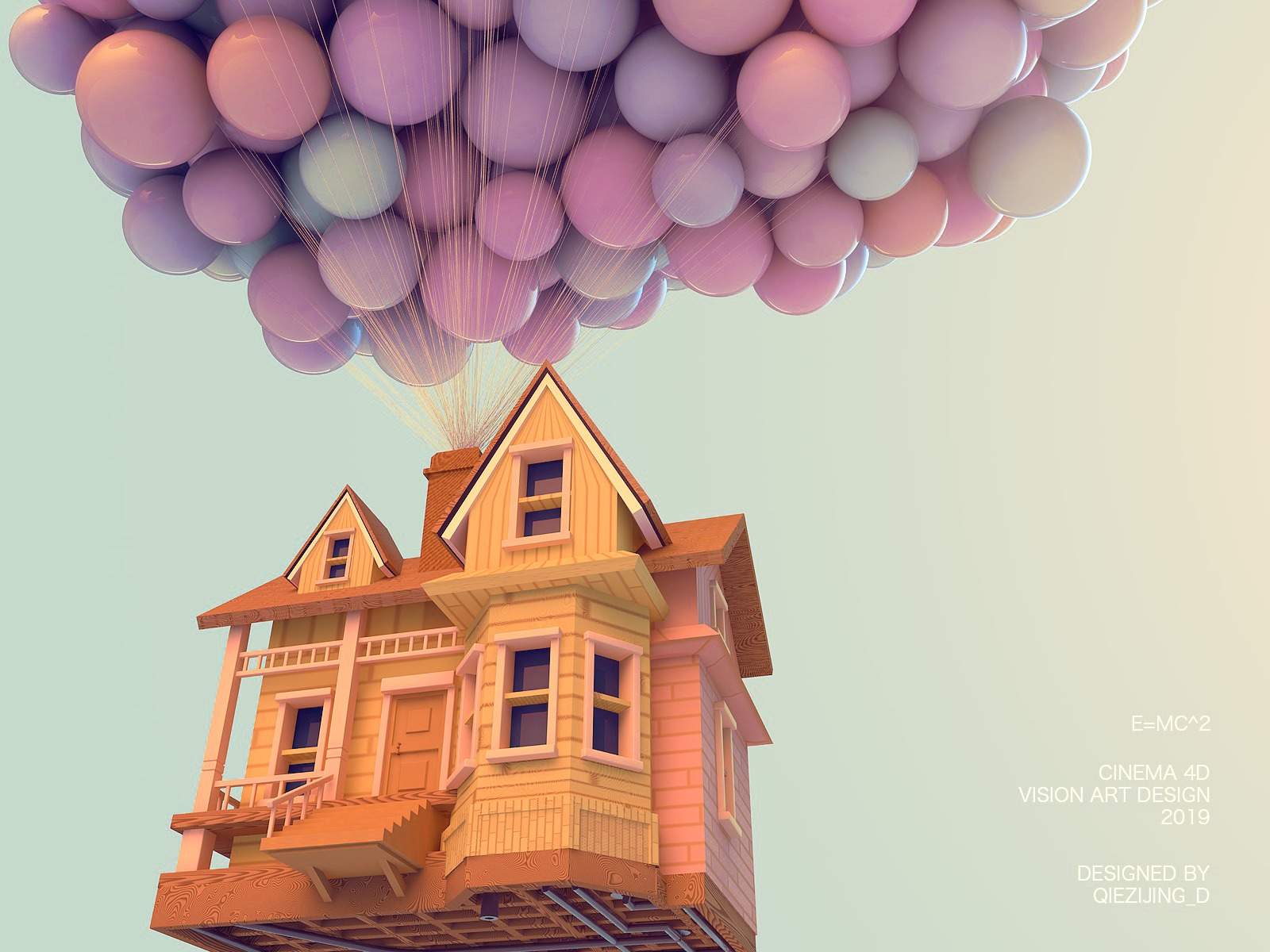 E=MC^2 | C4D作品-小场景建模材质练习_两点水水三点水青-站酷ZCOOL