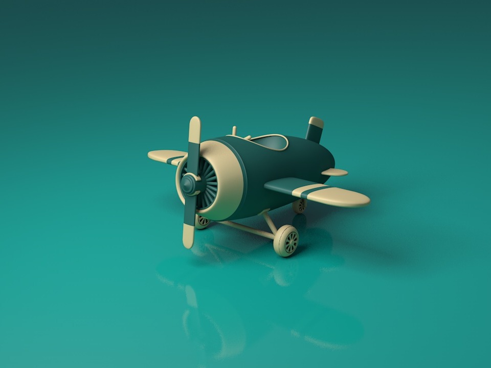 C4D练习小飞机_北极星OOT-站酷ZCOOL