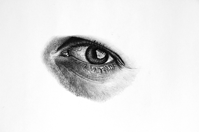 OY圆珠笔画：眼睛_欧阳鹏杰_OY-站酷ZCOOL