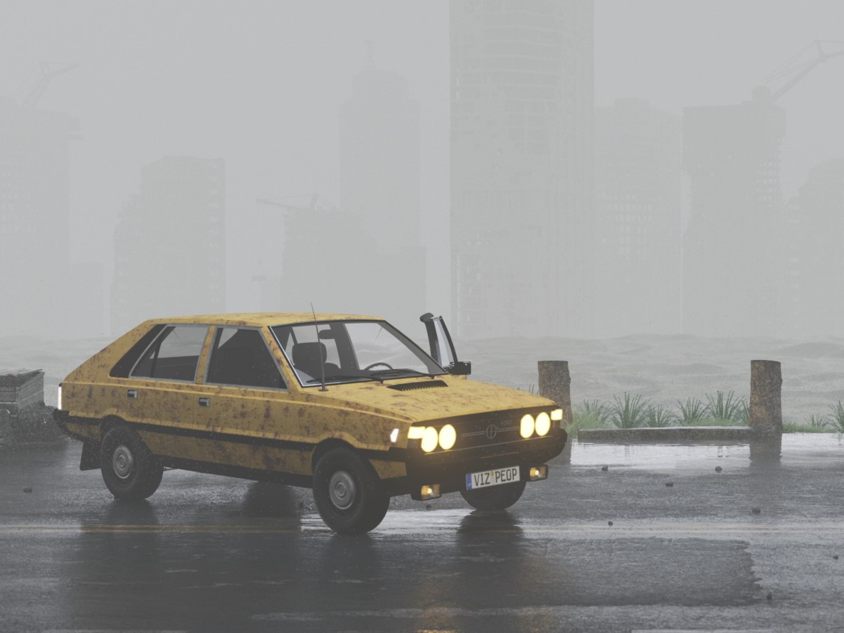 海岸、车|真实感C4D渲染_小G打怪兽-站酷ZCOOL