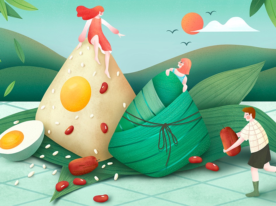 FOZOON端午节产品插画设计_Jing1_-站酷ZCOOL