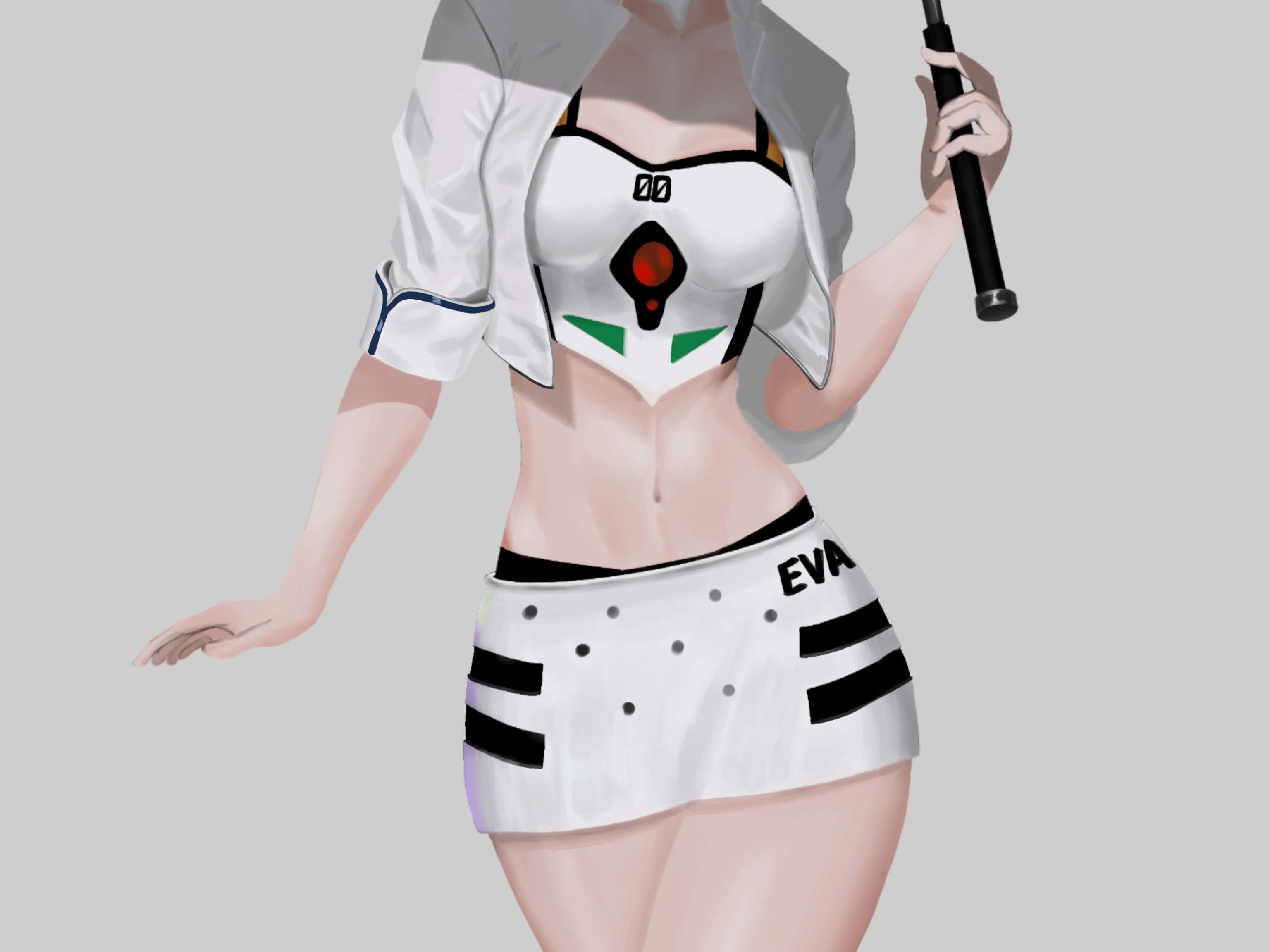 同人原创赛车女郎凌波丽 Ayanami_256色真彩细胞壁-站酷ZCOOL