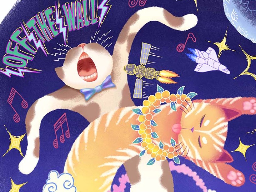 起飞吧！喵喵喵喵呜~~CAT OFF THE WALL_禹派-站酷ZCOOL