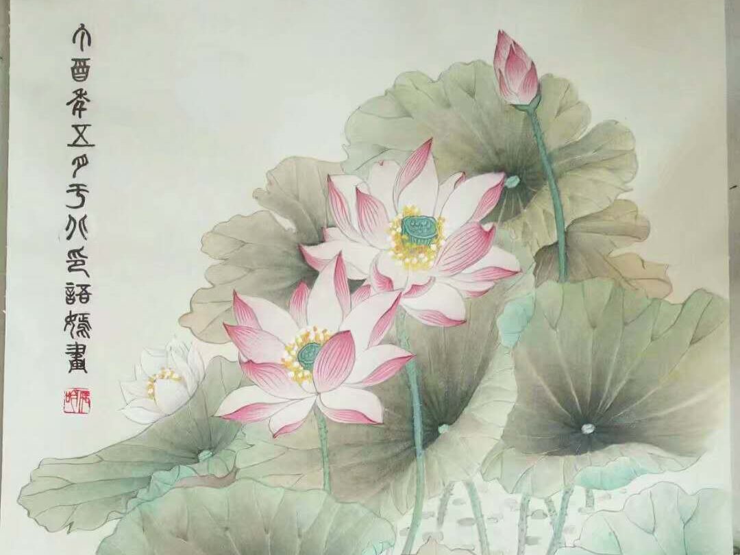 荷--工笔重彩_7Thirteen-站酷ZCOOL