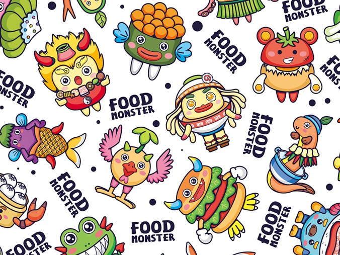 FOOD MONSTER_VV熊-站酷ZCOOL
