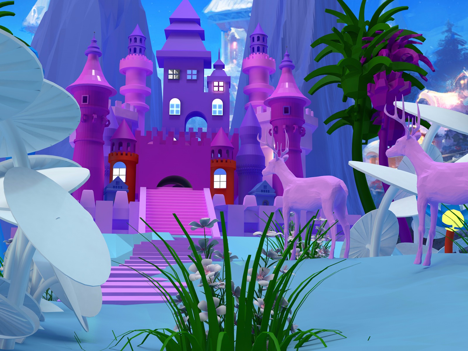 C4D童话小场景_青青子衿1018-站酷ZCOOL