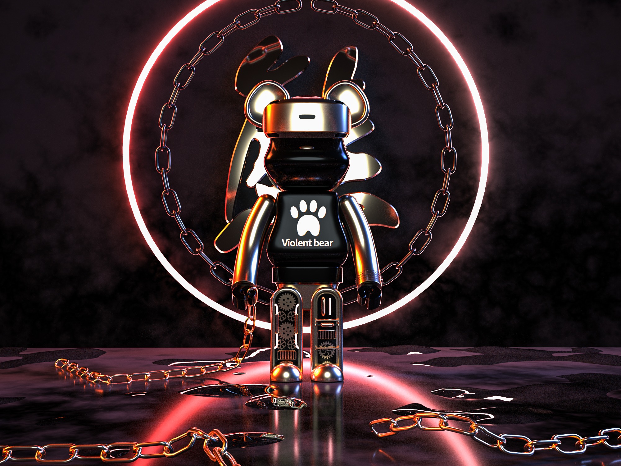 暴力熊建模渲染_VICE触手不及-站酷ZCOOL