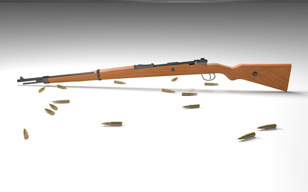 C4D建模渲染-毛瑟98K_不知名的小菜鸟-站酷ZCOOL