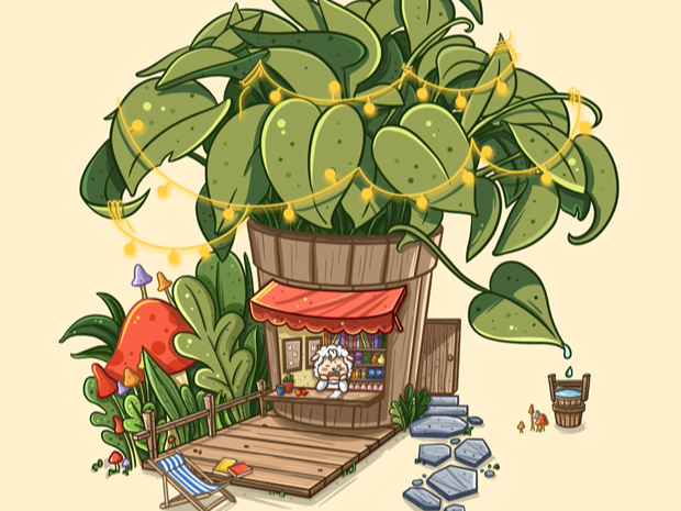 绿箩里面开个小店呀！_羊空空-站酷ZCOOL