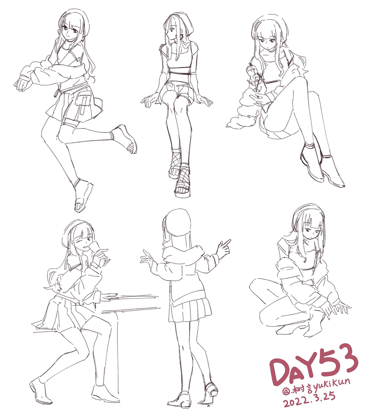 #速写60天挑战赛# day53@速写班长 _树言yukikun-站酷ZCOOL