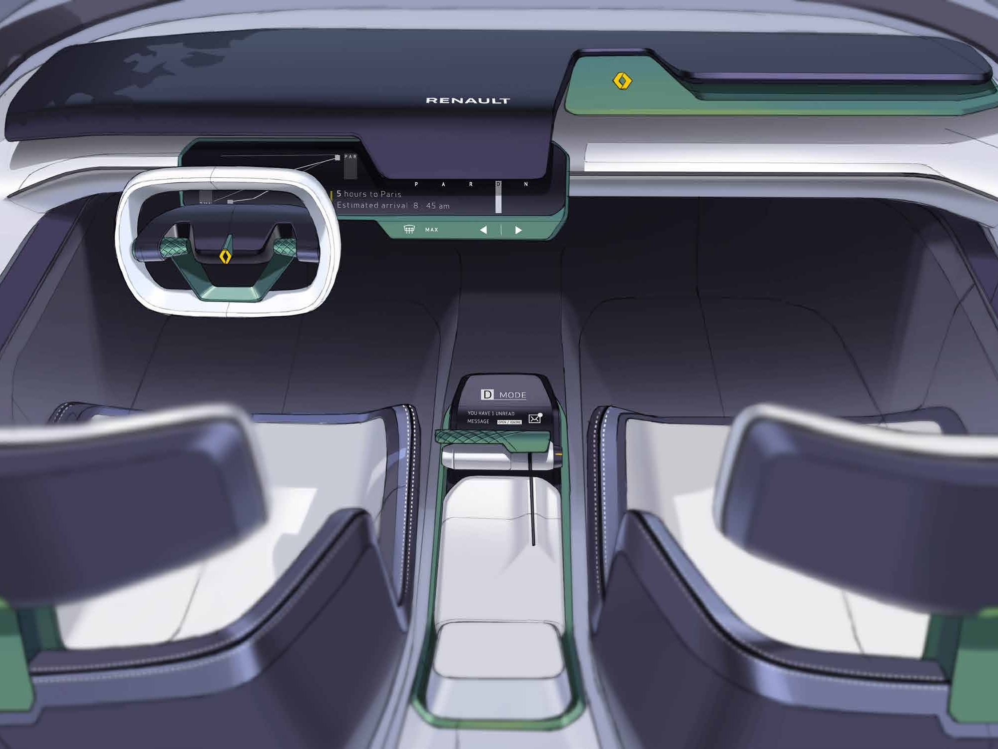 Renault Lungo - Intercity commuter自动驾驶内饰设计_LangJu-站酷ZCOOL