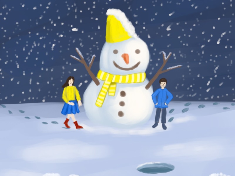 堆个雪人送给你_mo墨mo-站酷ZCOOL