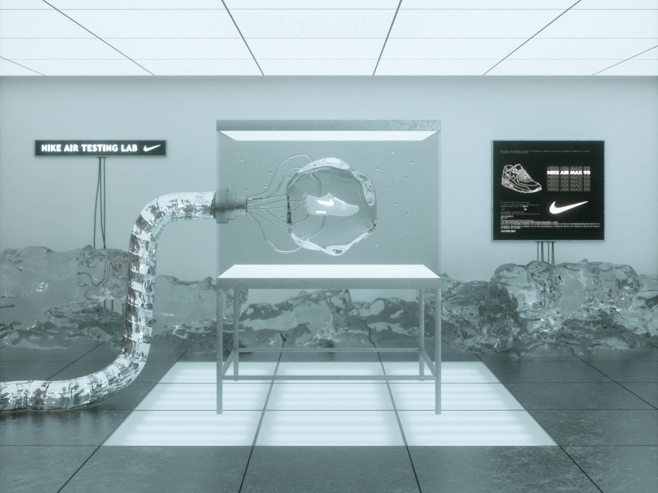 "AIR LAB" -Nike概念空间_HOPEN_LIN-站酷ZCOOL