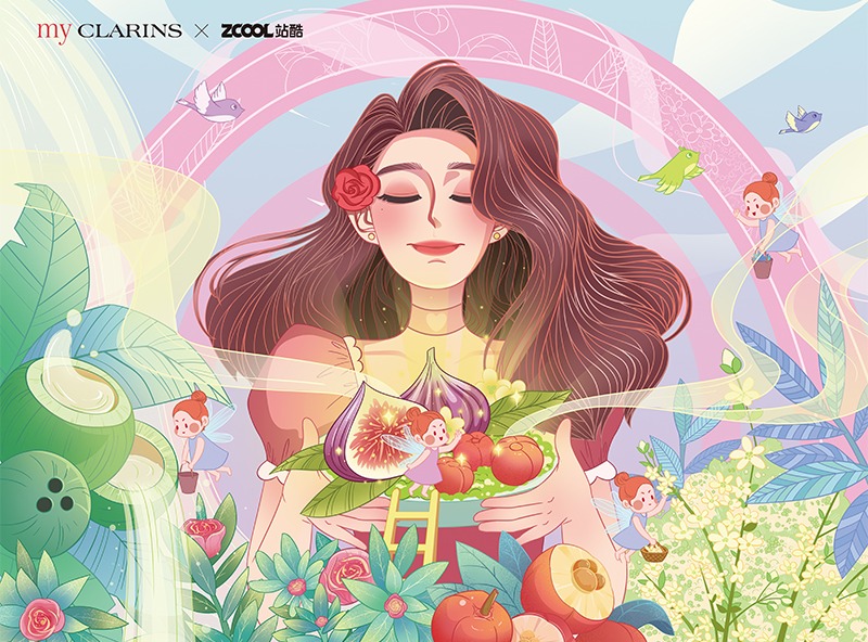 「my CLARINS寻找天然好食肌」_Pretty的画-站酷ZCOOL