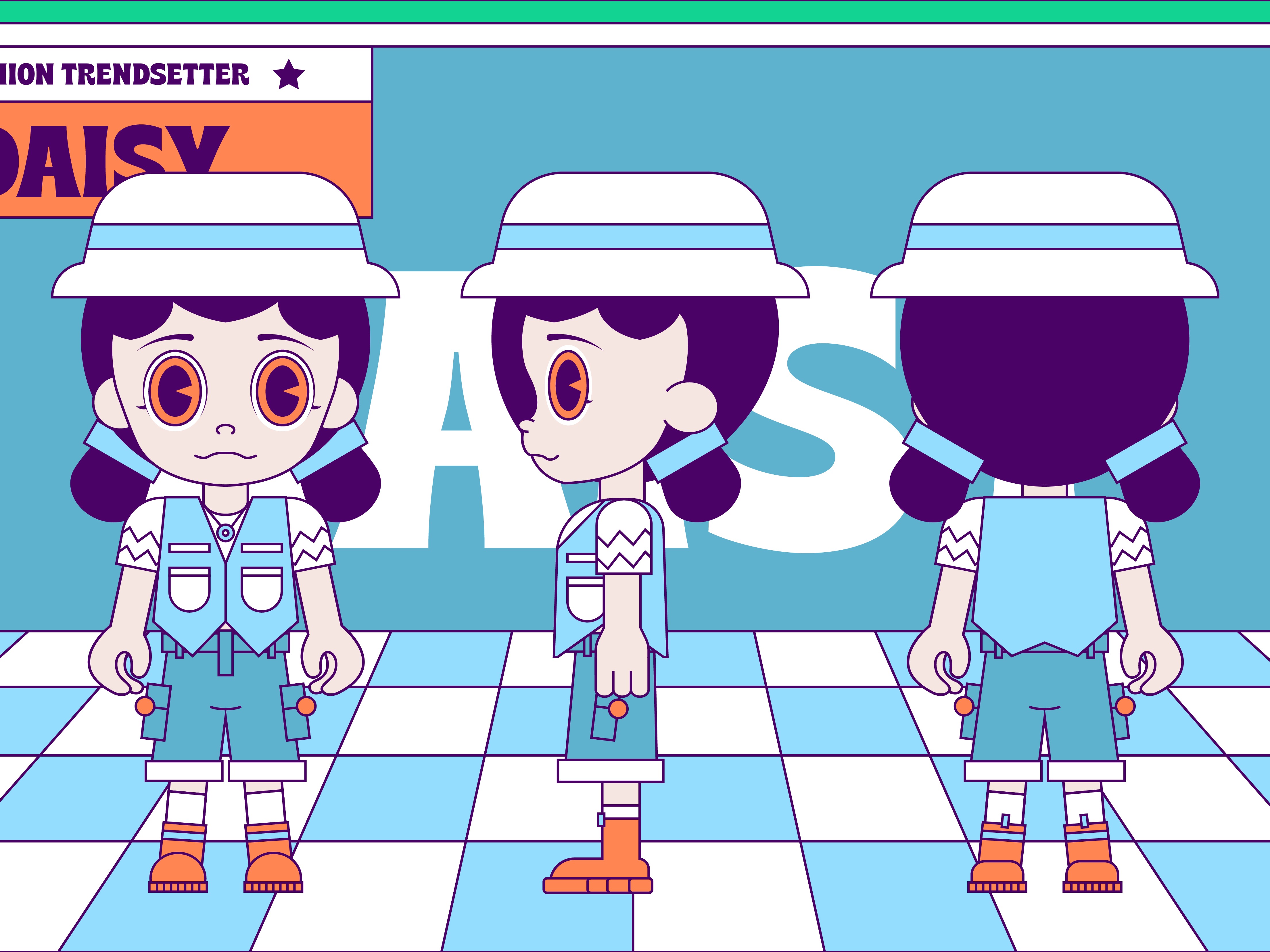 DAISY-吉祥物IP形象设计_张金金JIN-站酷ZCOOL