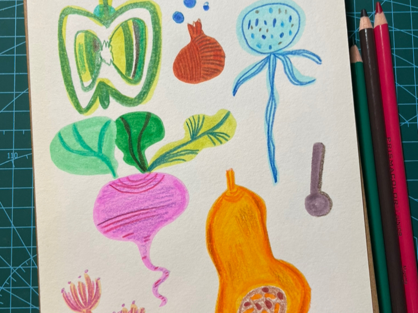 手绘食谱Vol.67 一些蔬果_元气乔伊-站酷ZCOOL