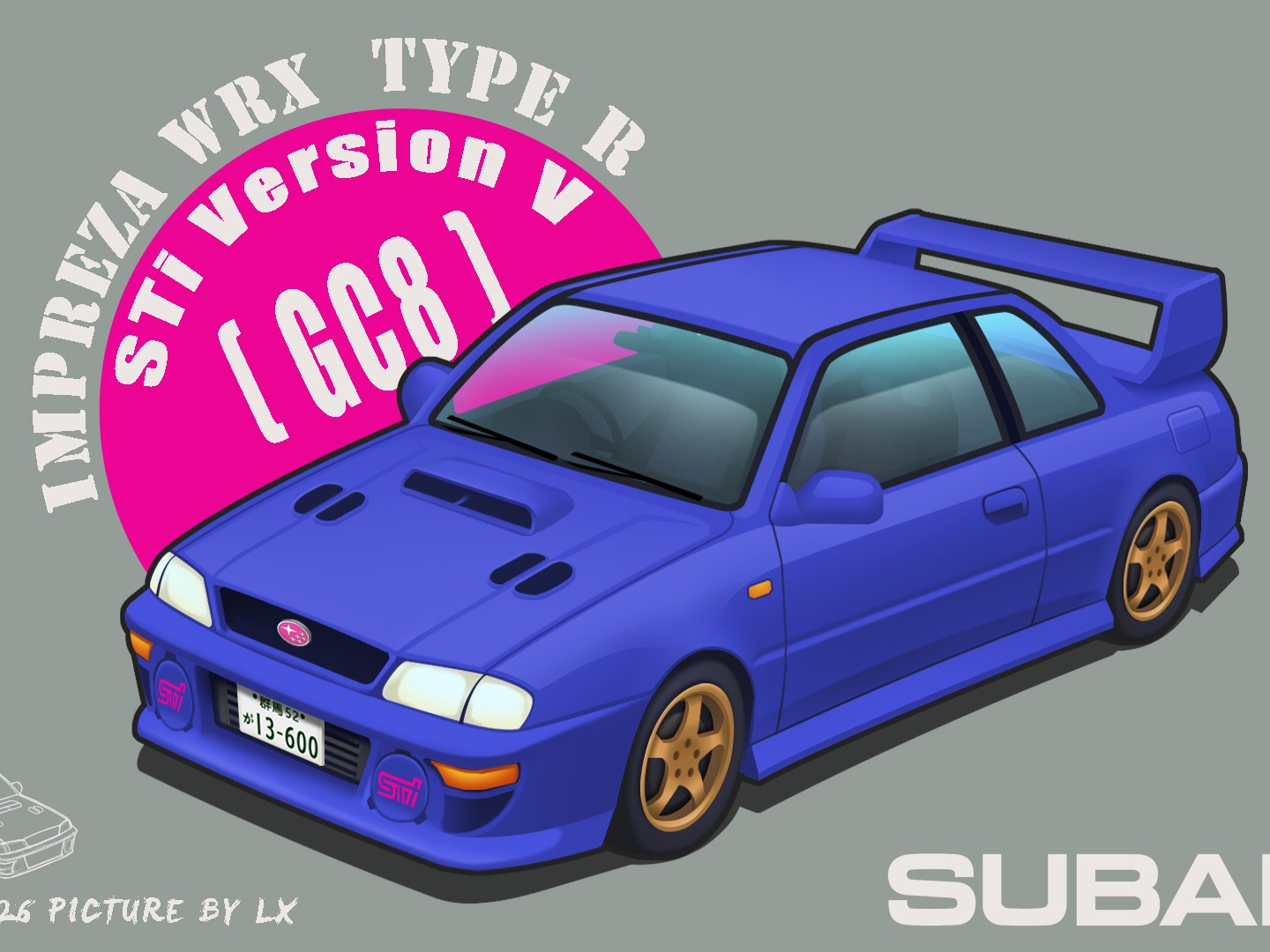 斯巴鲁Subaru Impreza WRX type R STi Version V(GC8)_Trick小把戏-站酷ZCOOL