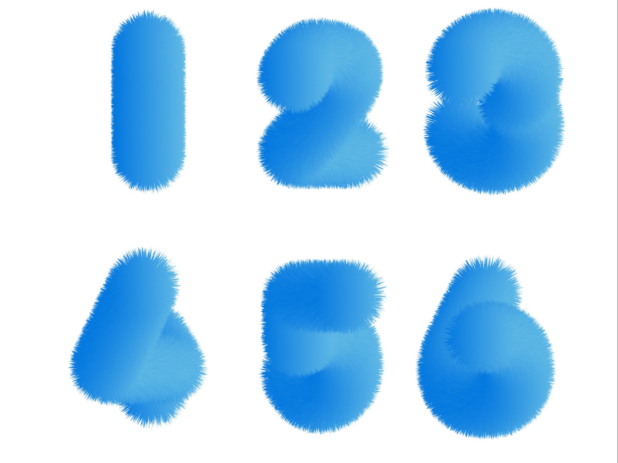 毛绒数字 Gaoguini 站酷zcool
