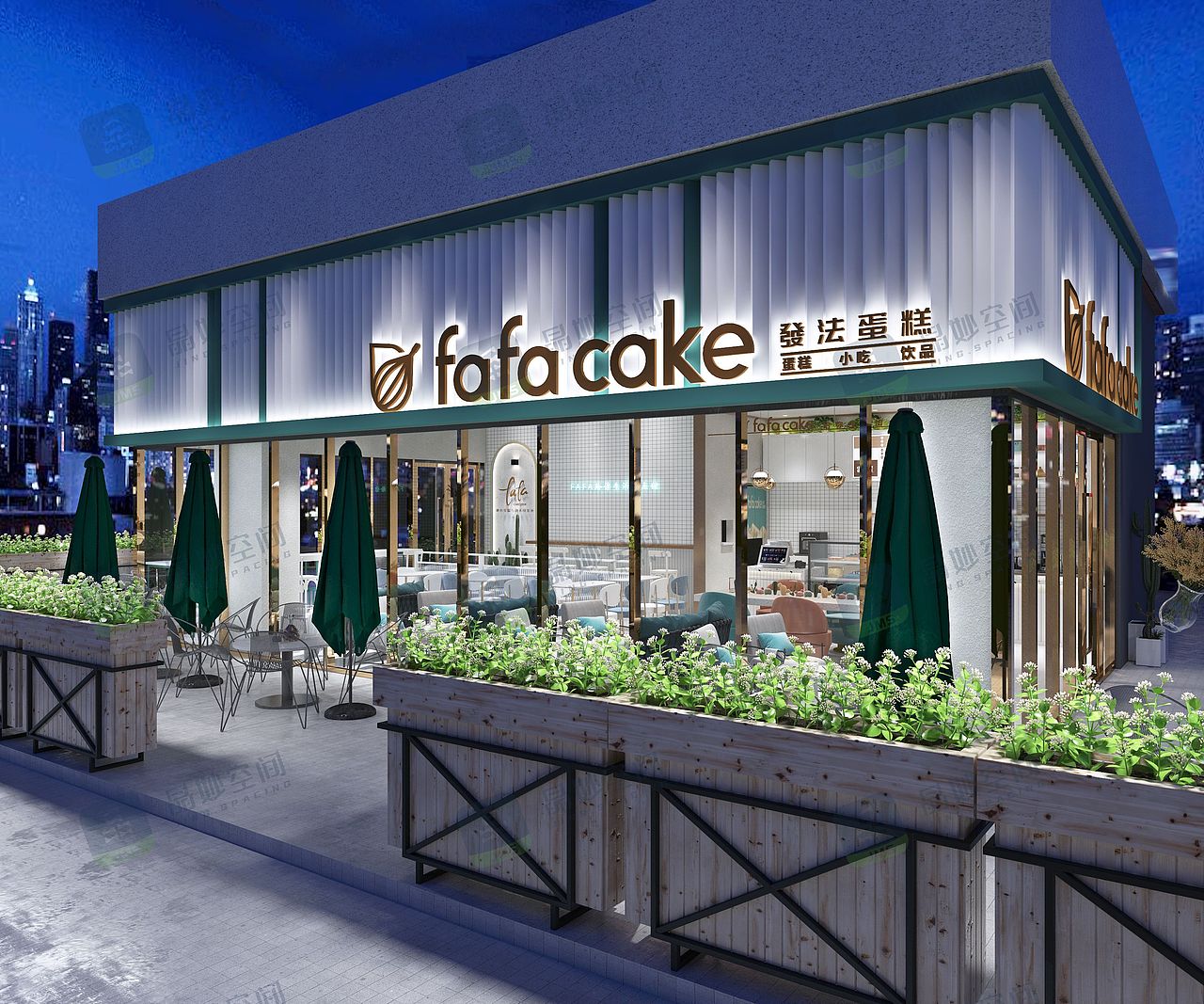 【FAFA CAKE】 烘焙店-单体创意设计|space|hotel|晶妙空间_Original作品-站酷ZCOOL