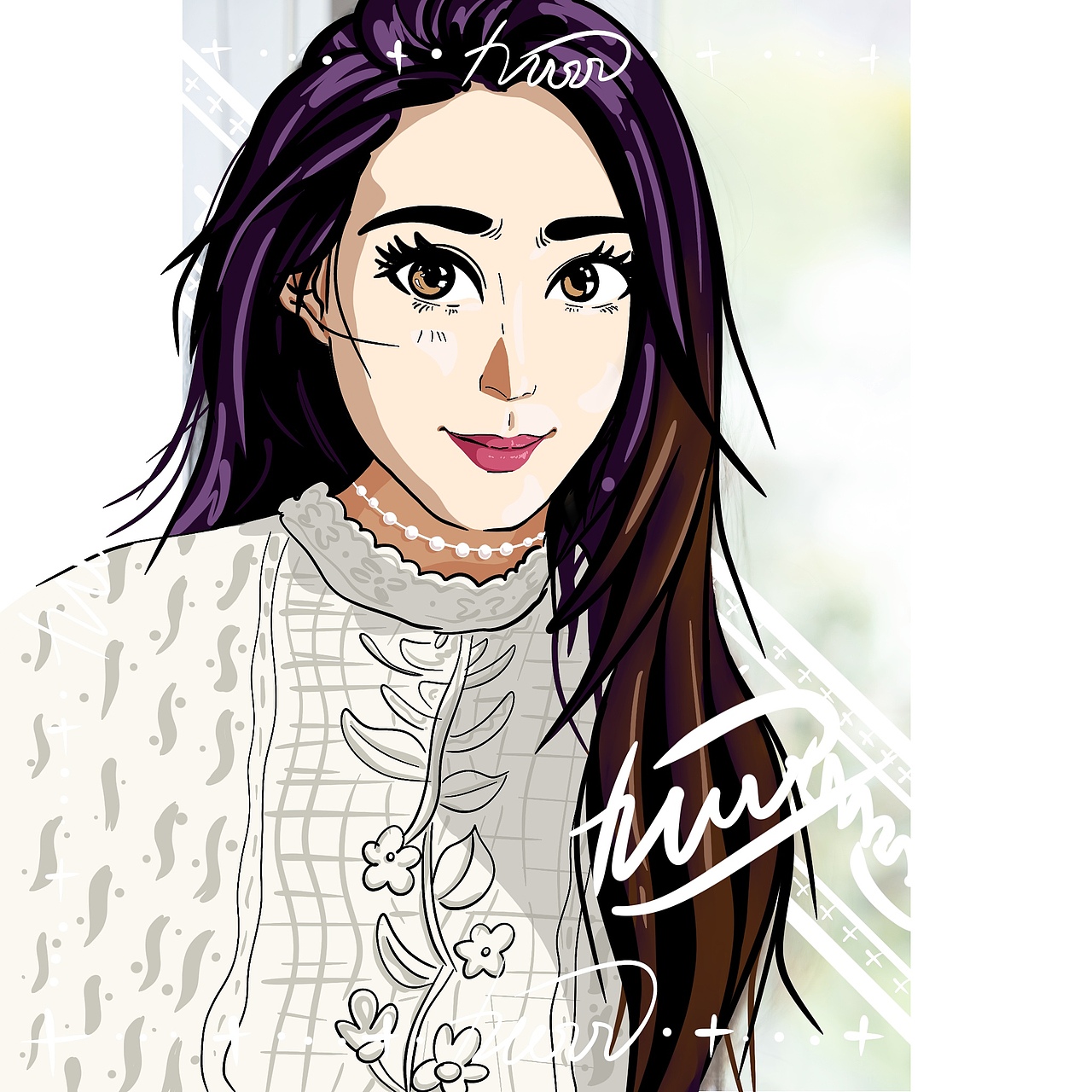 日系插画头像_Rain_雨涵-站酷ZCOOL