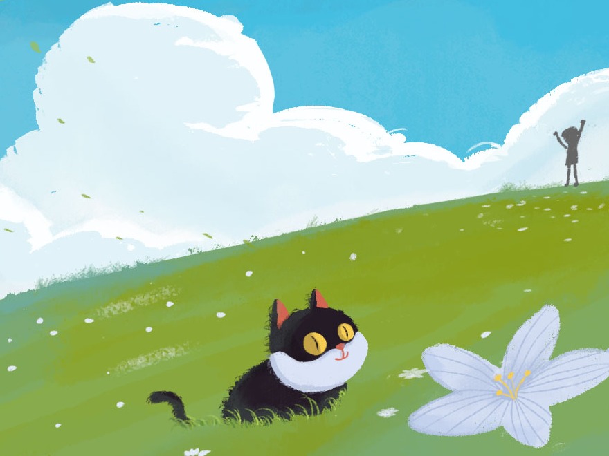 猫猫与花花_桃之yao妖-站酷ZCOOL