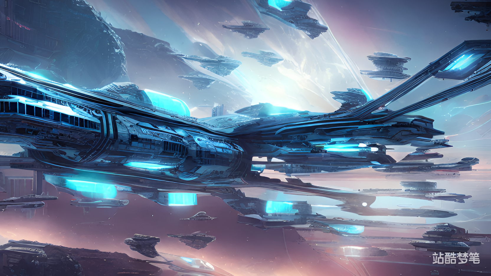 #站酷梦笔#飞船，赛博朋克_NIANAIAN-站酷ZCOOL